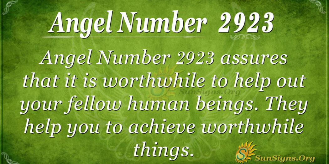 Angel Number 2923 Meaning: Progress In Life - SunSigns.Org