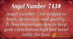 Angel Number 7430 Meaning: High Expectations - SunSigns.Org