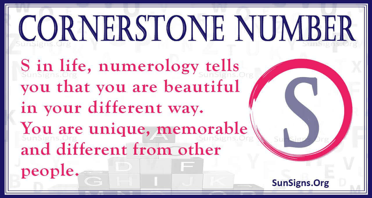 Numerology Cornerstone Number S: Enjoying Your Life - SunSigns.Org