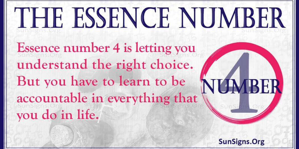 Numerology Essence Number 4: Put Your Life In Order - SunSigns.Org