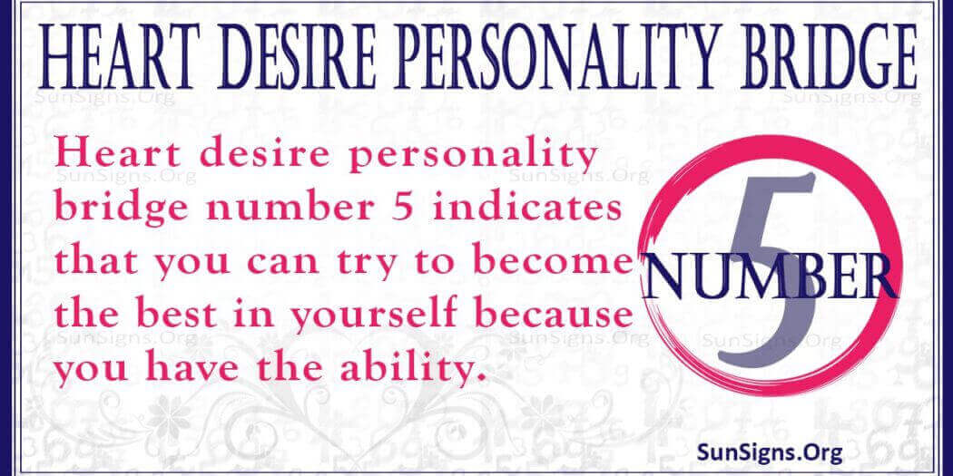 Numerology Heart Desire Personality Bridge Number 5: Confidence ...