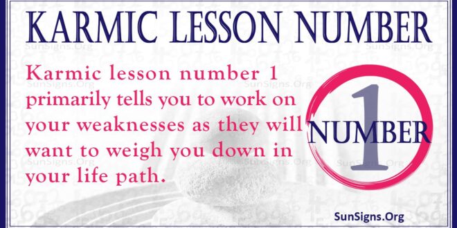 Numerology Karmic Lesson Number 1: Solve Your Weaknesses - SunSigns.Org
