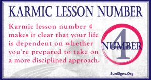 Numerology Karmic Lesson Number 4: Be More Disciplined - SunSigns.Org