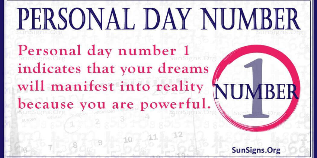 Numerology Personal Day Number 1: Sacrifice Your Time - SunSigns.Org