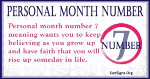 Numerology Personal Month Number - Monthly Lessons - SunSigns.Org