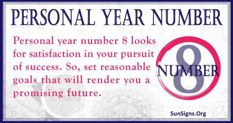Numerology Personal Year Number 8: Inner Satisfaction - SunSigns.Org