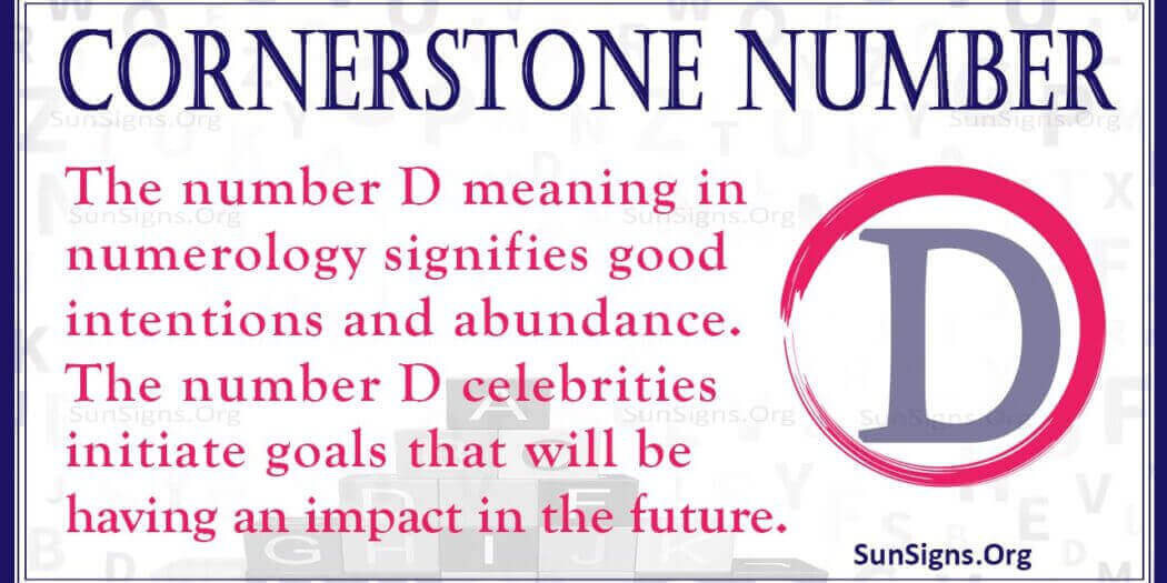 Numerology Cornerstone Number D: Initiating Your Goals - SunSigns.Org
