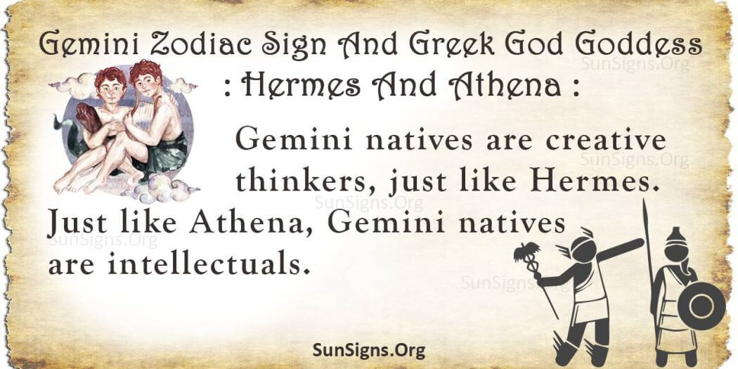 Hermes God And Athena Goddess - Greek Zodiac Sign For Gemini - SunSigns.Org