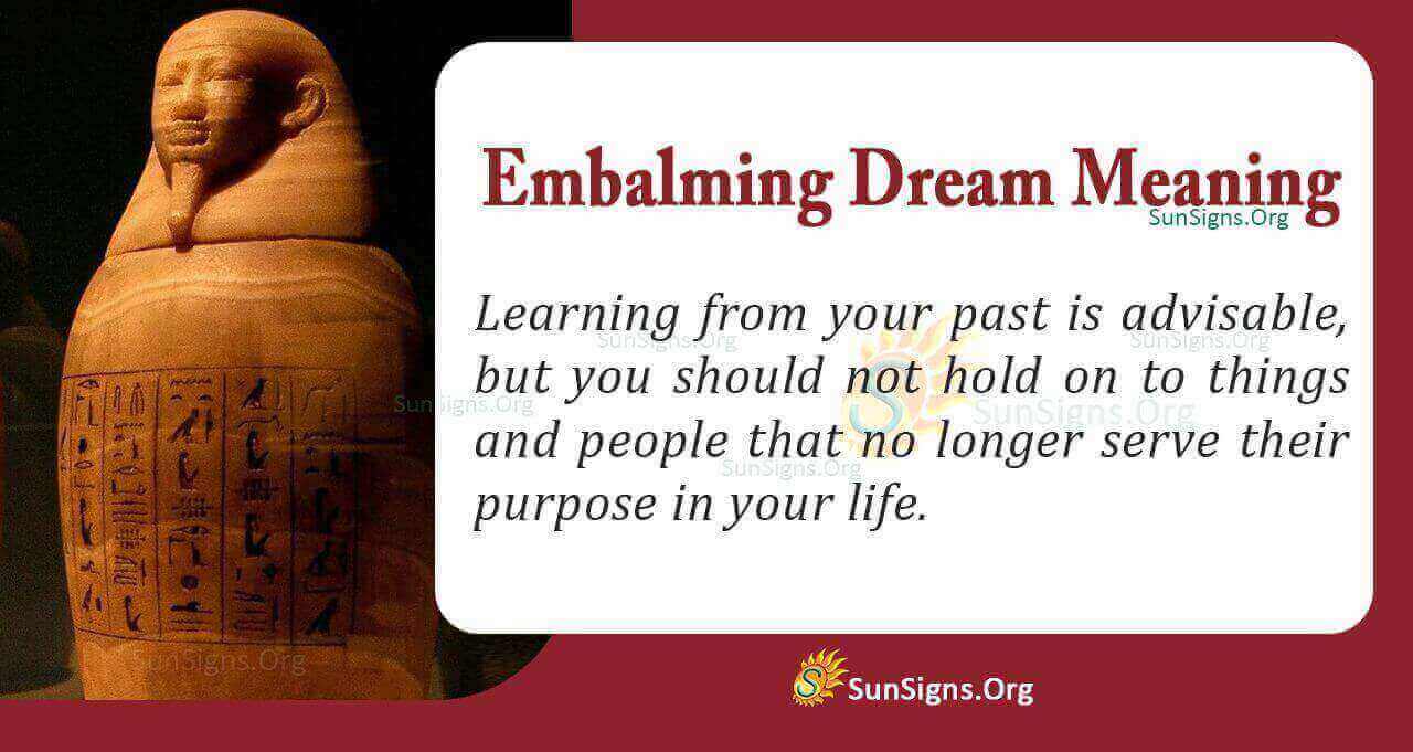 Dream Meaning Of Embalming - Interpretation And Symbolism - SunSigns.Org