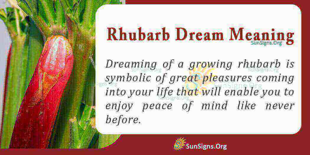 Significance Of Rhubarb In Your Dream - Meaning, Interpretation And ...