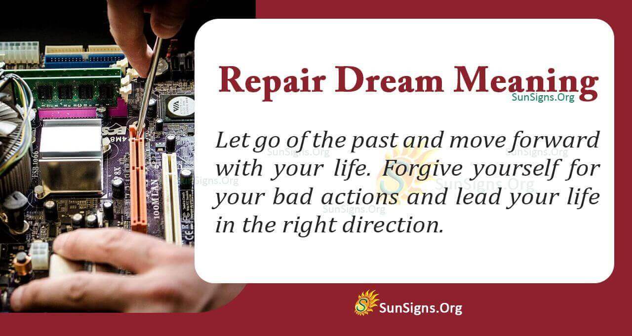 Repair in Your Dream - Meaning, Interpretation and Symbolism - SunSigns.Org