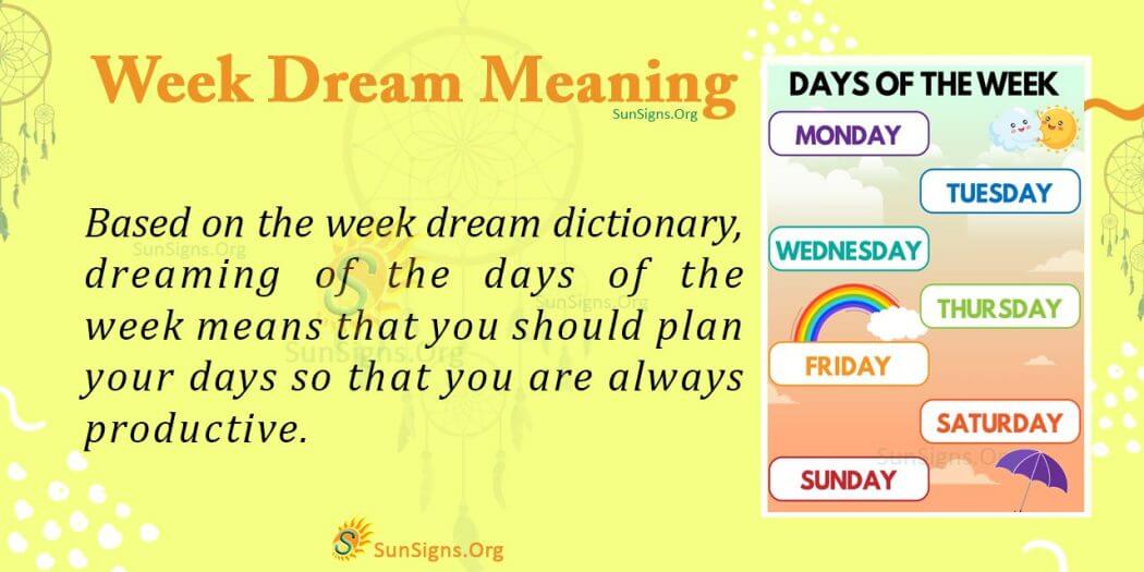 Seeing A Week In Your Dream - Meaning, Interpretation And Symbolism ...