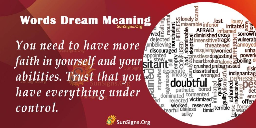 Dreaming Of Words - Meaning, Interpretation and Symbolism - SunSigns.Org