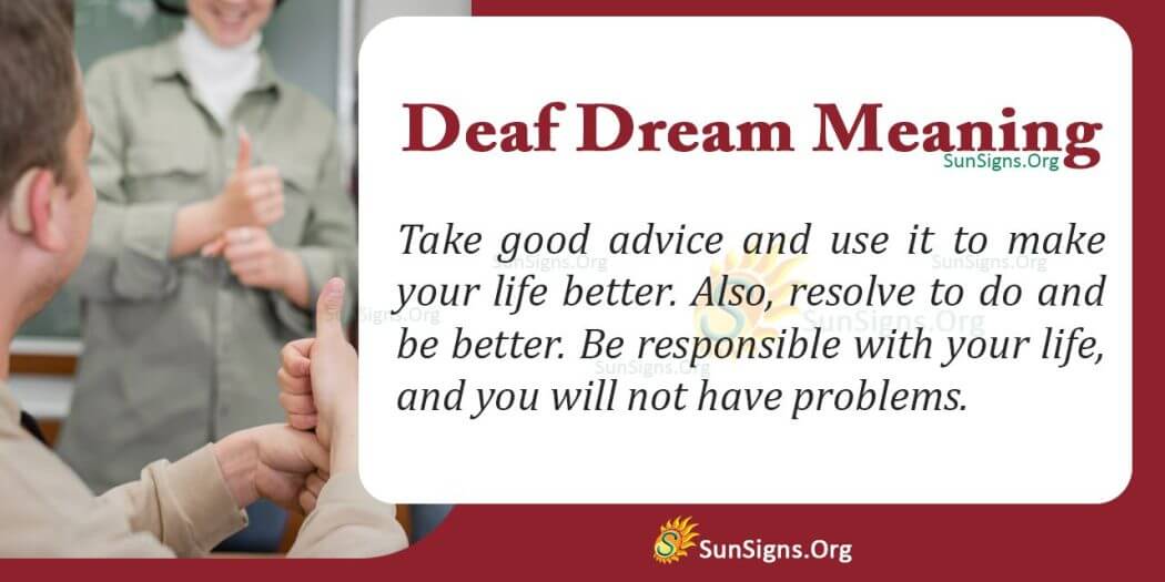 Dream Interpretation of Being Deaf - Meaning and Symbolism - SunSigns.Org