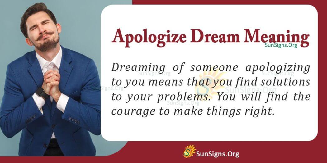 Apologize In Your Dream - Meaning, Interpretation and Symbolism ...