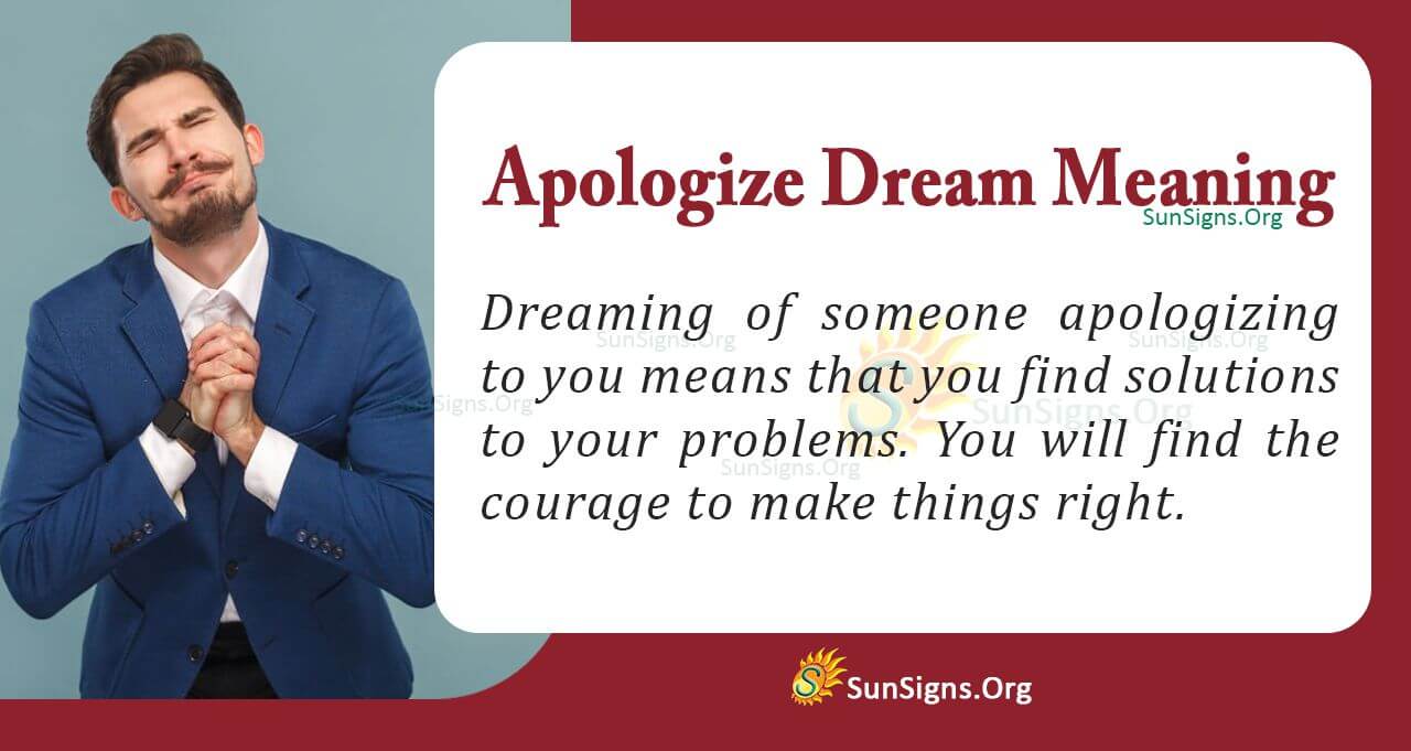 Apologize In Your Dream - Meaning, Interpretation and Symbolism ...