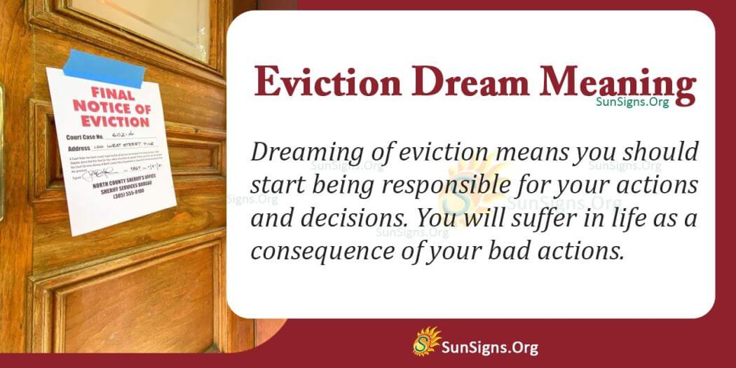 Dreaming of an Eviction - Meaning, Interpretation and Symbolism ...