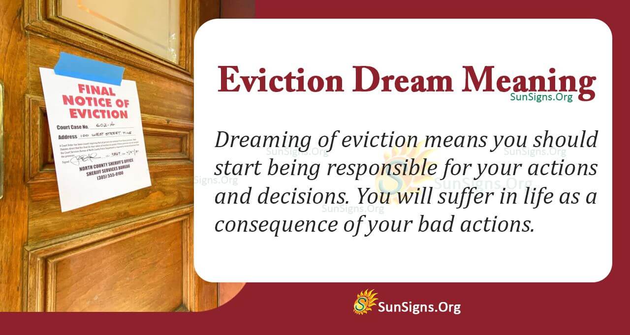 Dreaming of an Eviction - Meaning, Interpretation and Symbolism ...