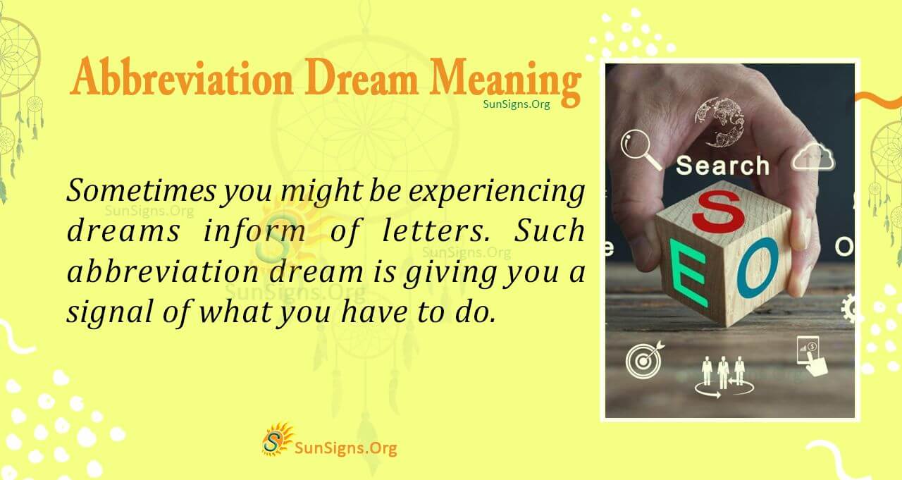 Abbreviation Dream Symbol - Meaning, Interpretation And Symbolism ...