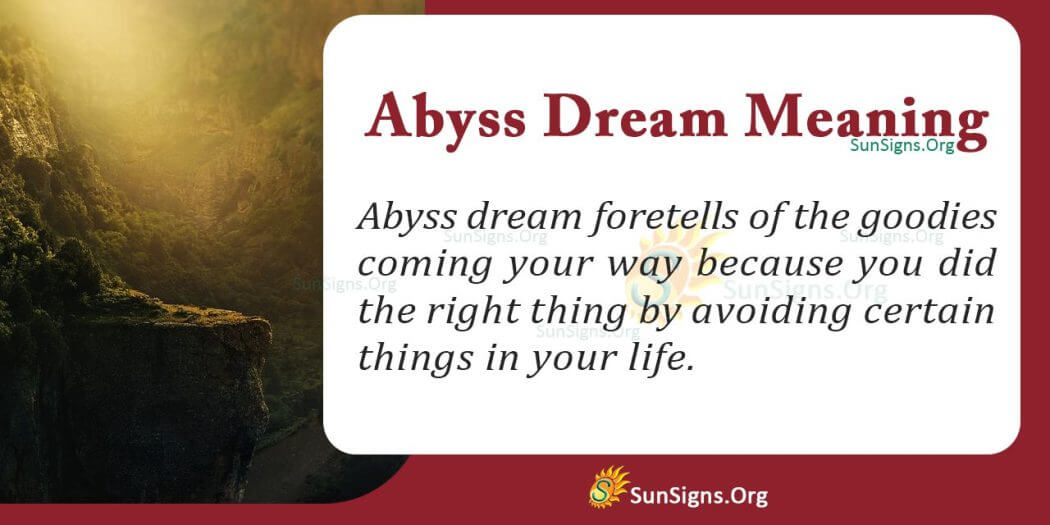 Dream Of An Abyss - Meaning, Interpretation And Symbolism - SunSigns.Org