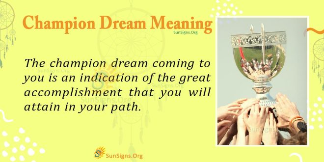 Champion Dream Symbol - Meaning, Interpretation And Symbolism ...
