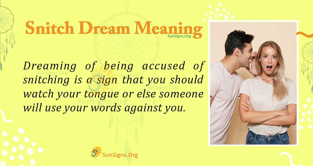 What Does About a Dream About a Snitch Mean? Interpretation and ...