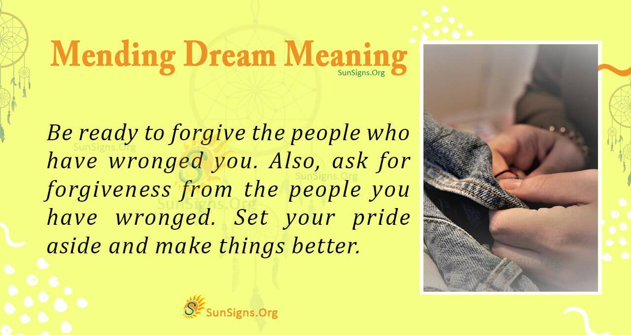 Mending in Your Dream - Meaning, Interpretation and Symbolism ...