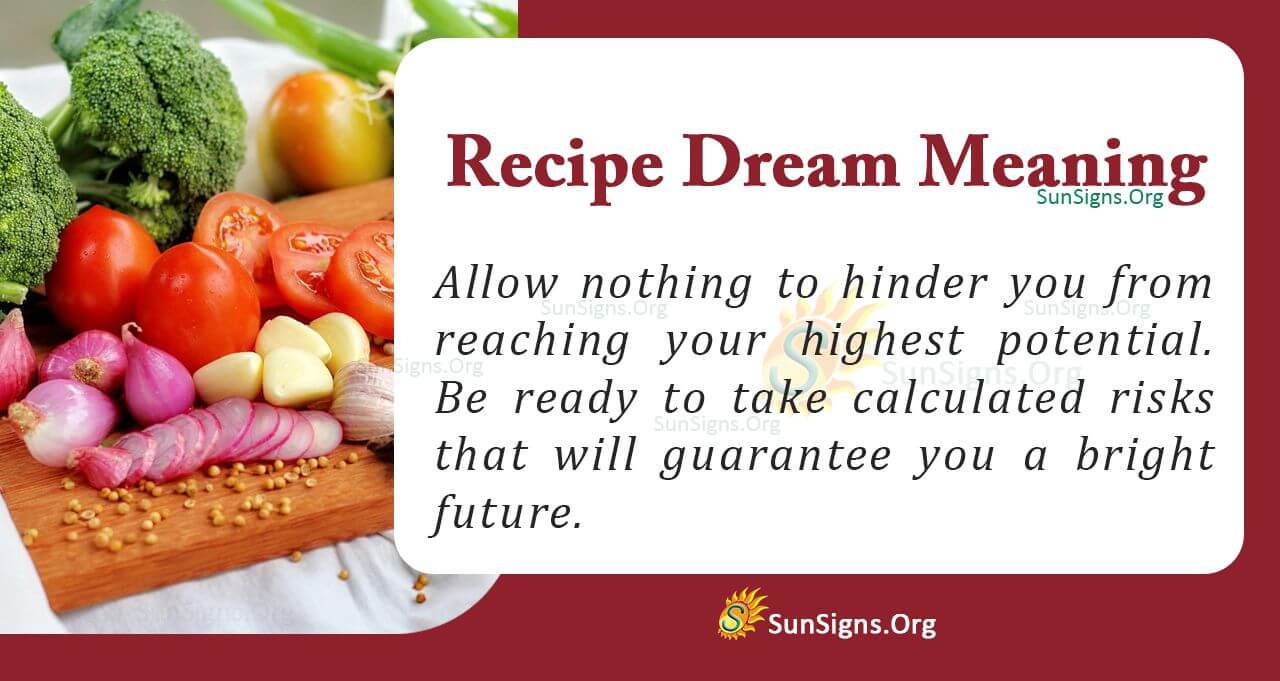 Seeing A Recipe In Your Dream - Meaning, Interpretation And Symbolism ...