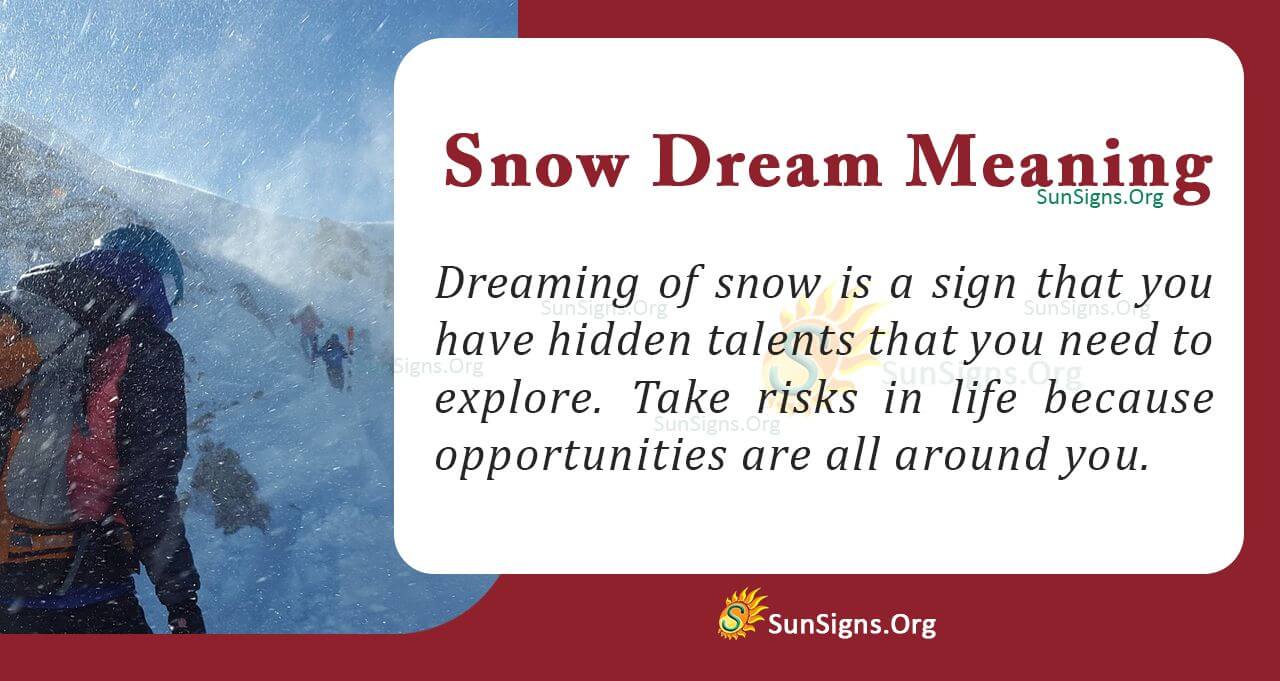 Seeing Snow in Your Dream - Meaning, Interpretation and Symbolism ...